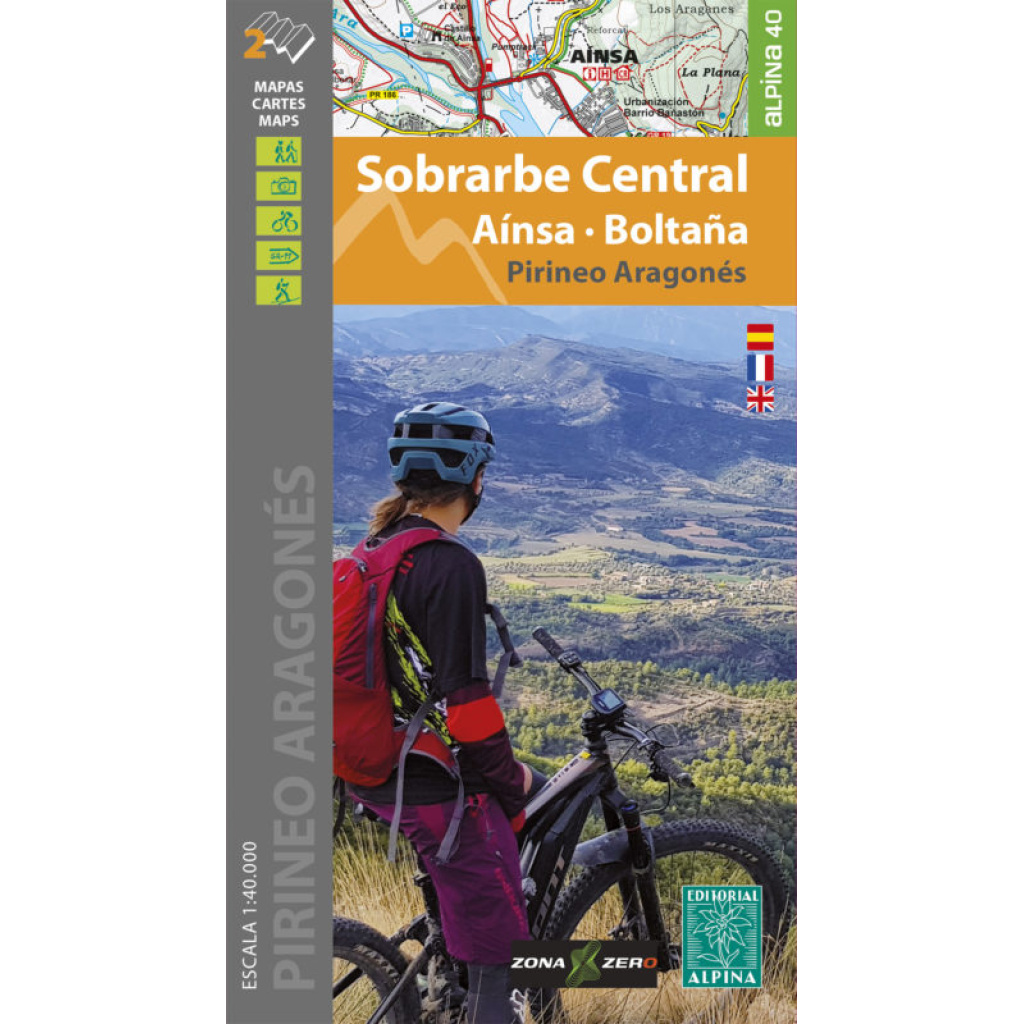 Ordesa tienda, mapa cartográfico del Parque Nacional.