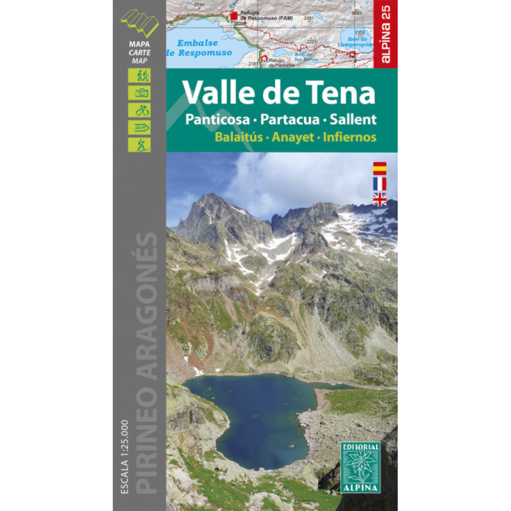 Mapa cartográfico Valle de Tena. - ordesa.com